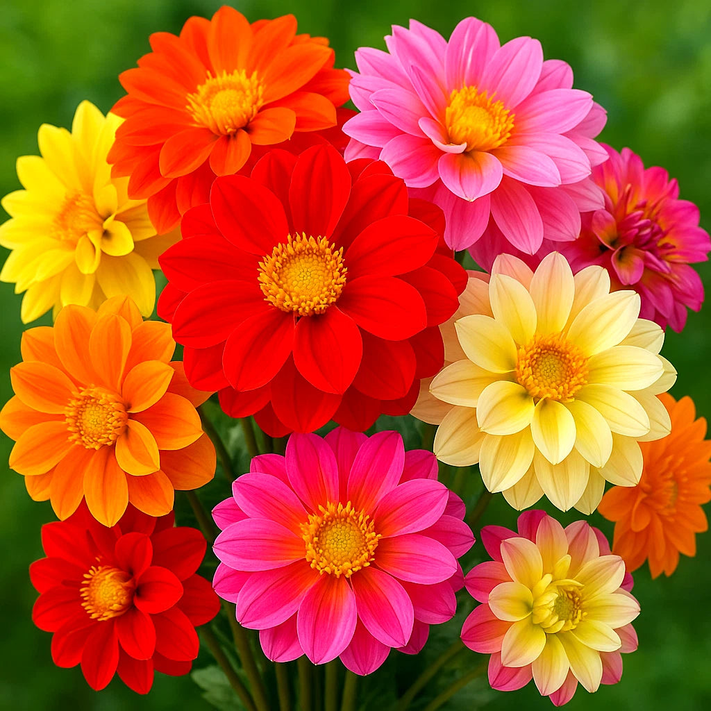 Dahlia Seeds - 100 Rare Dwarf Autumn Mix - Huge Flowers - Ideal for Co ...
