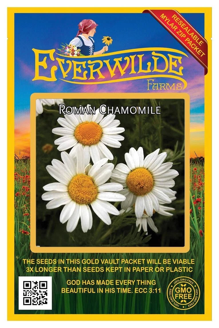 Roman Chamomile Wildflower Seeds - 1 Oz Mylar Seed Packet - Anthemis ...