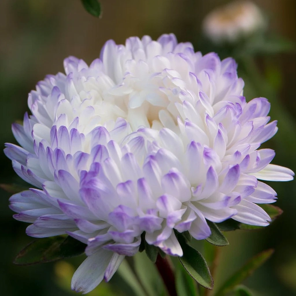Tower Silver Aster Seeds – 50 Peony-Type Aster Seeds with Frosted Whit ...
